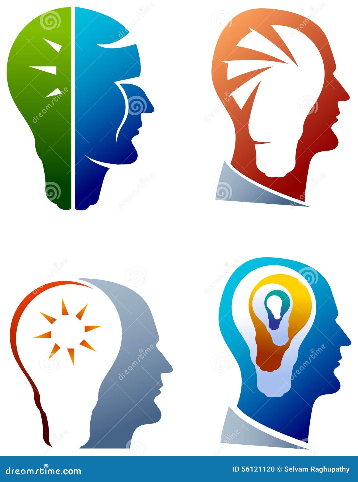 Cabeza de la idea ilustración del vector. Ilustración de brainstorm ...