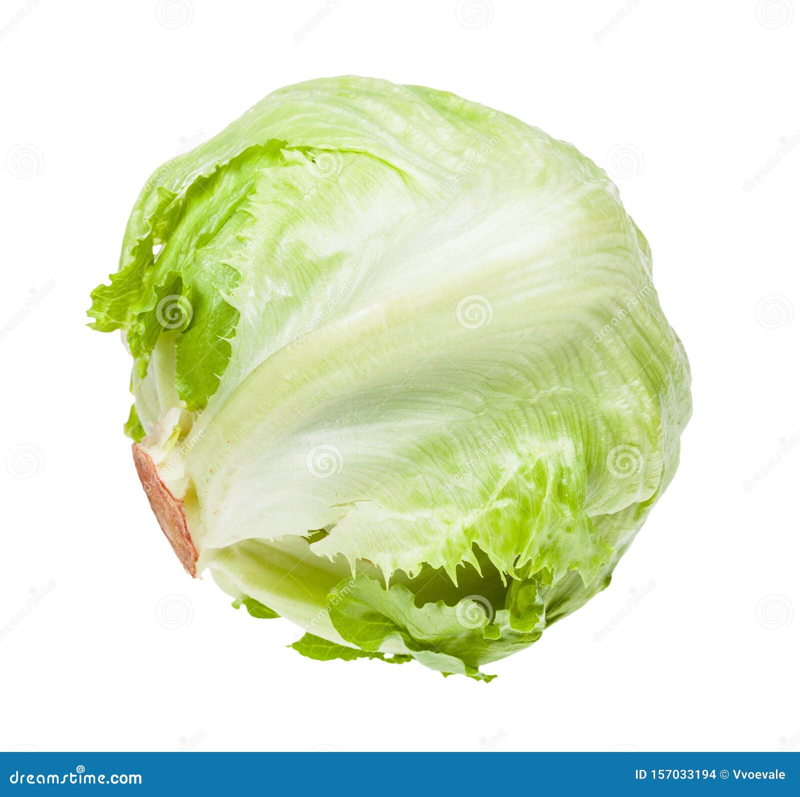 Cabeza De Lechuga De Iceberg Aislada En Blanco Foto de archivo - Imagen ...