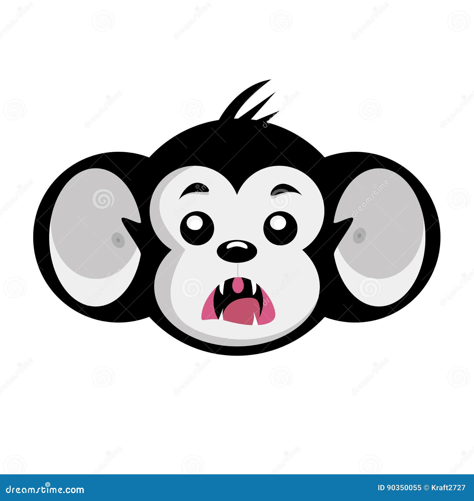 Cabeza de un mono pintado ilustración del vector. Ilustración de ...