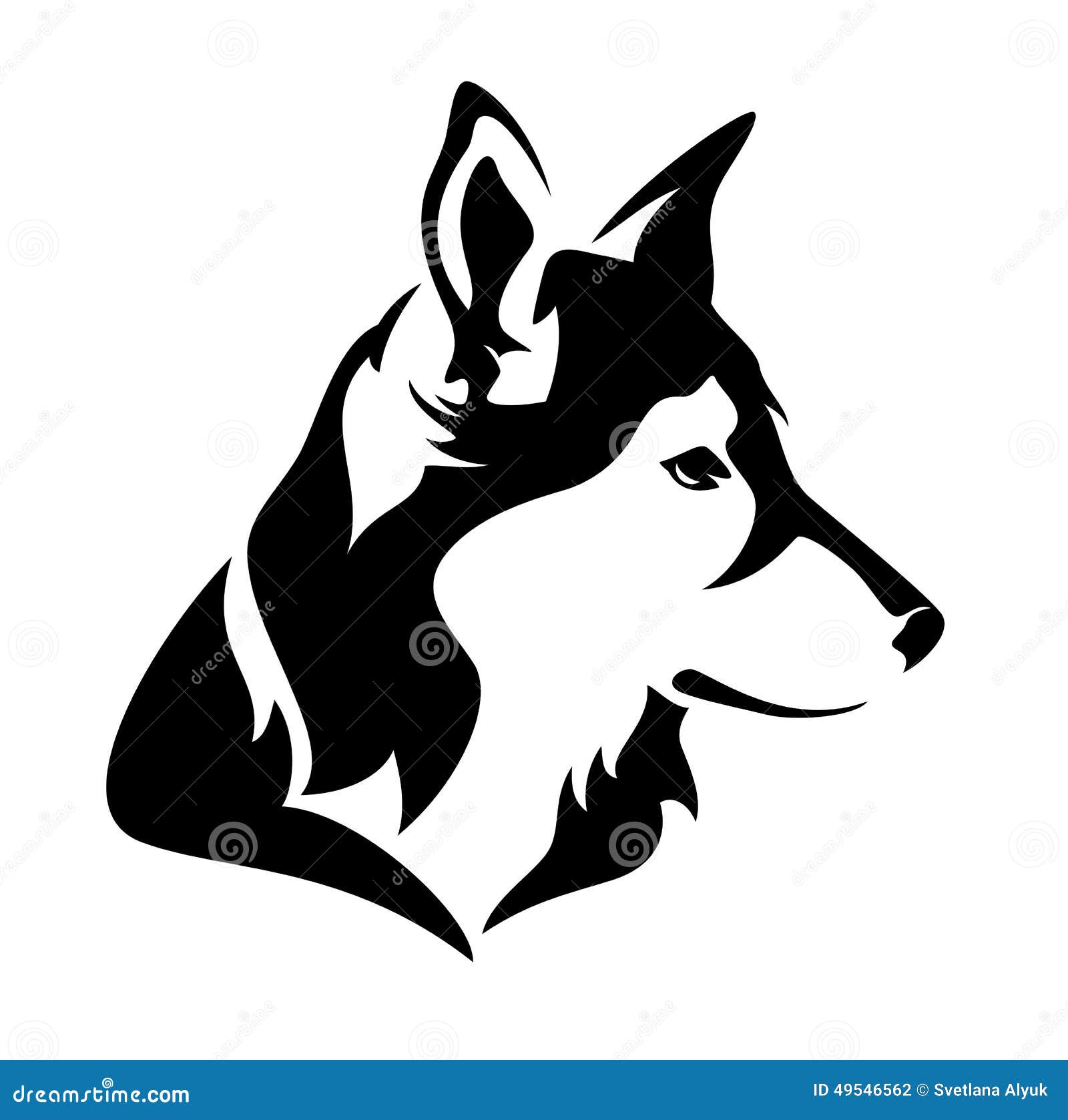 Cabeza Del Perfil Del Perro Ilustración del Vector - Ilustración de ...