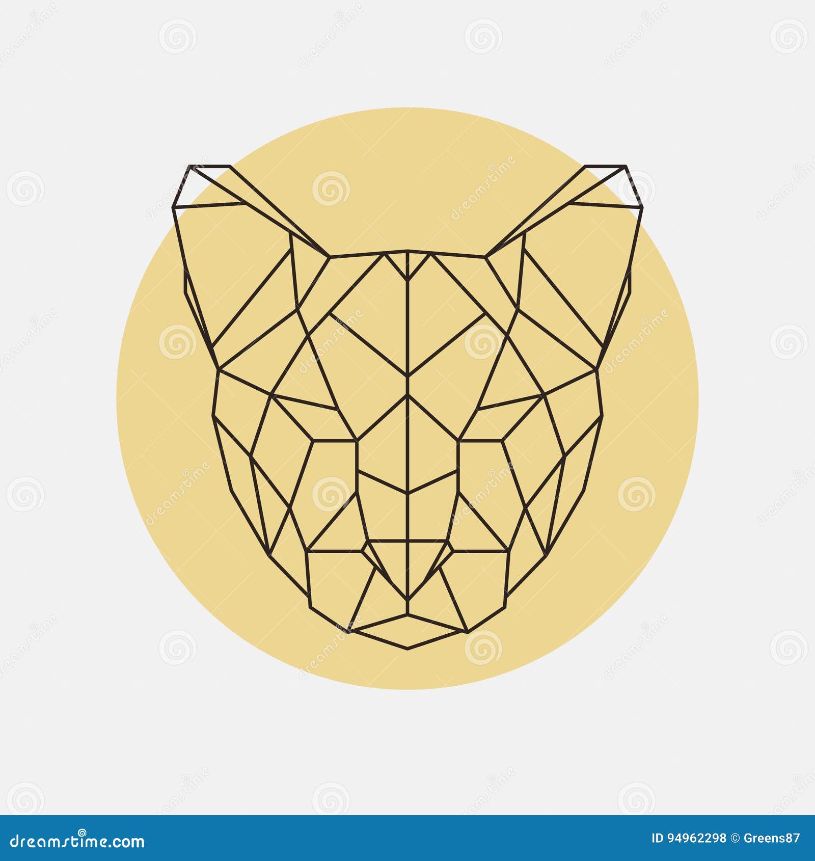 Cabeza Del Puma Salvaje Del Gato Ilustración del Vector - Ilustración ...