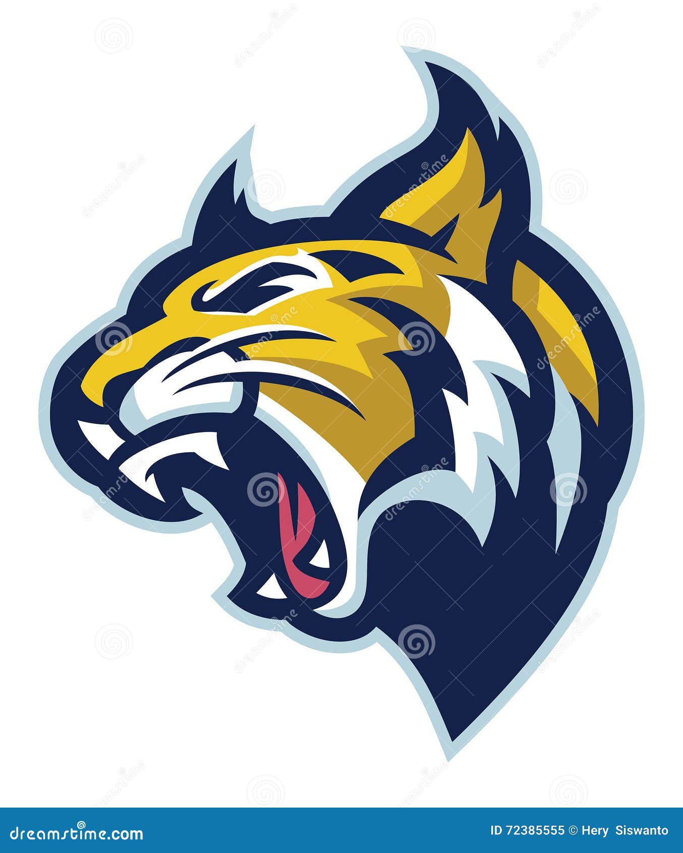 Cabeza salvaje ilustración del vector. Ilustración de caza - 72385555