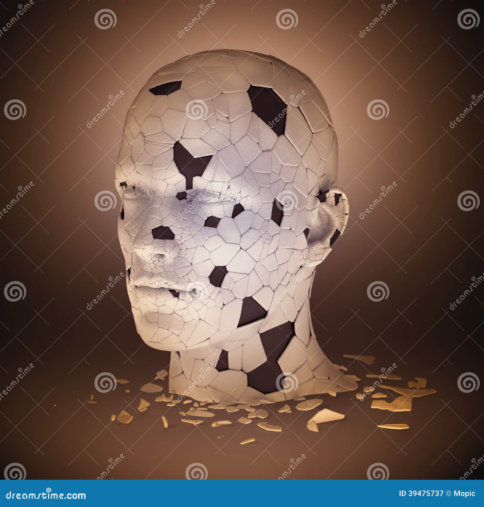 Cabeza Shuttered stock de ilustración. Ilustración de headache - 39475737