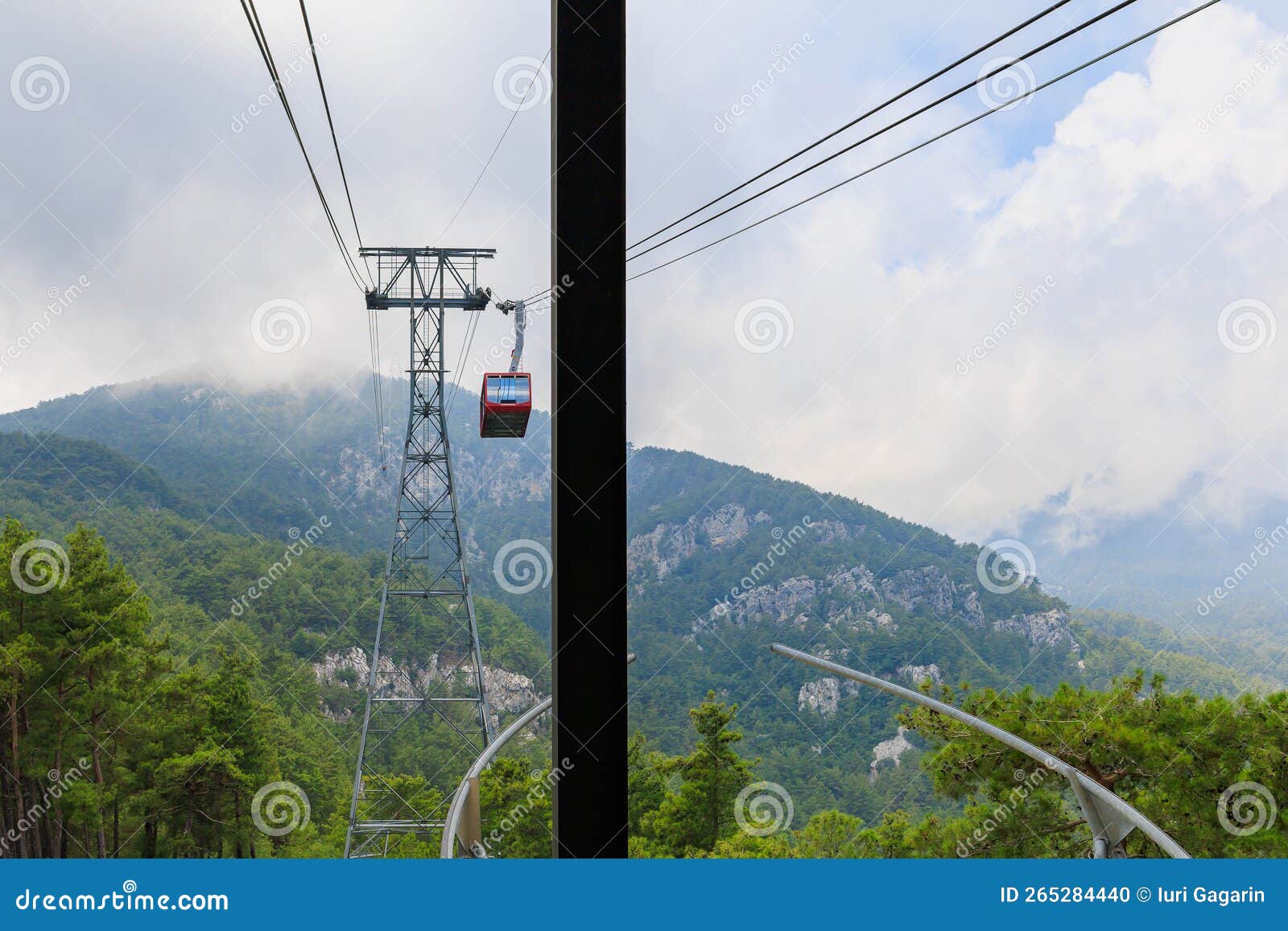 Cabin of the Cable Car Lift To Mount Stock Photo - Image of travel ...