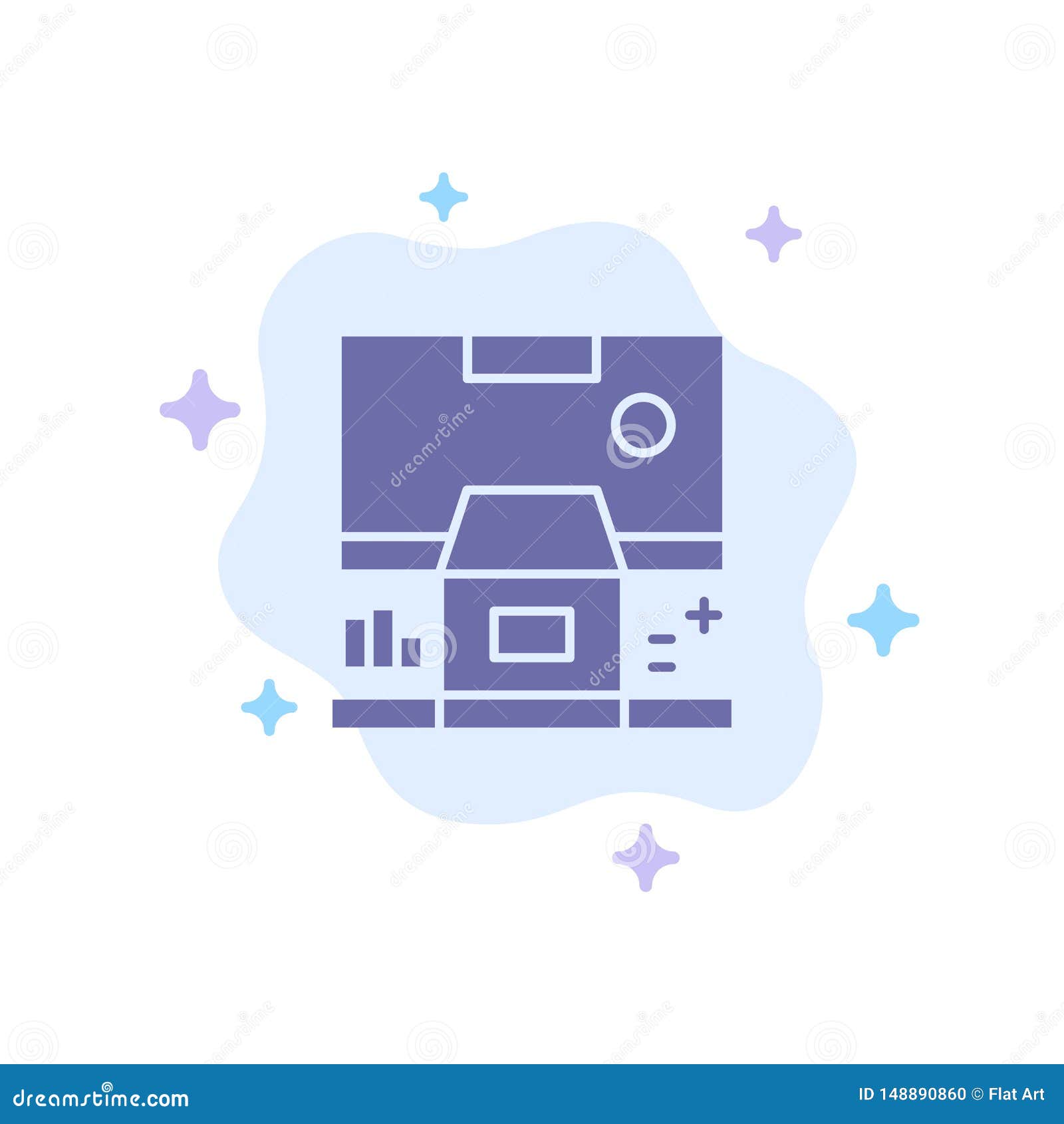 Cabin, Center, Control, Panel, Room Blue Icon on Abstract Cloud ...