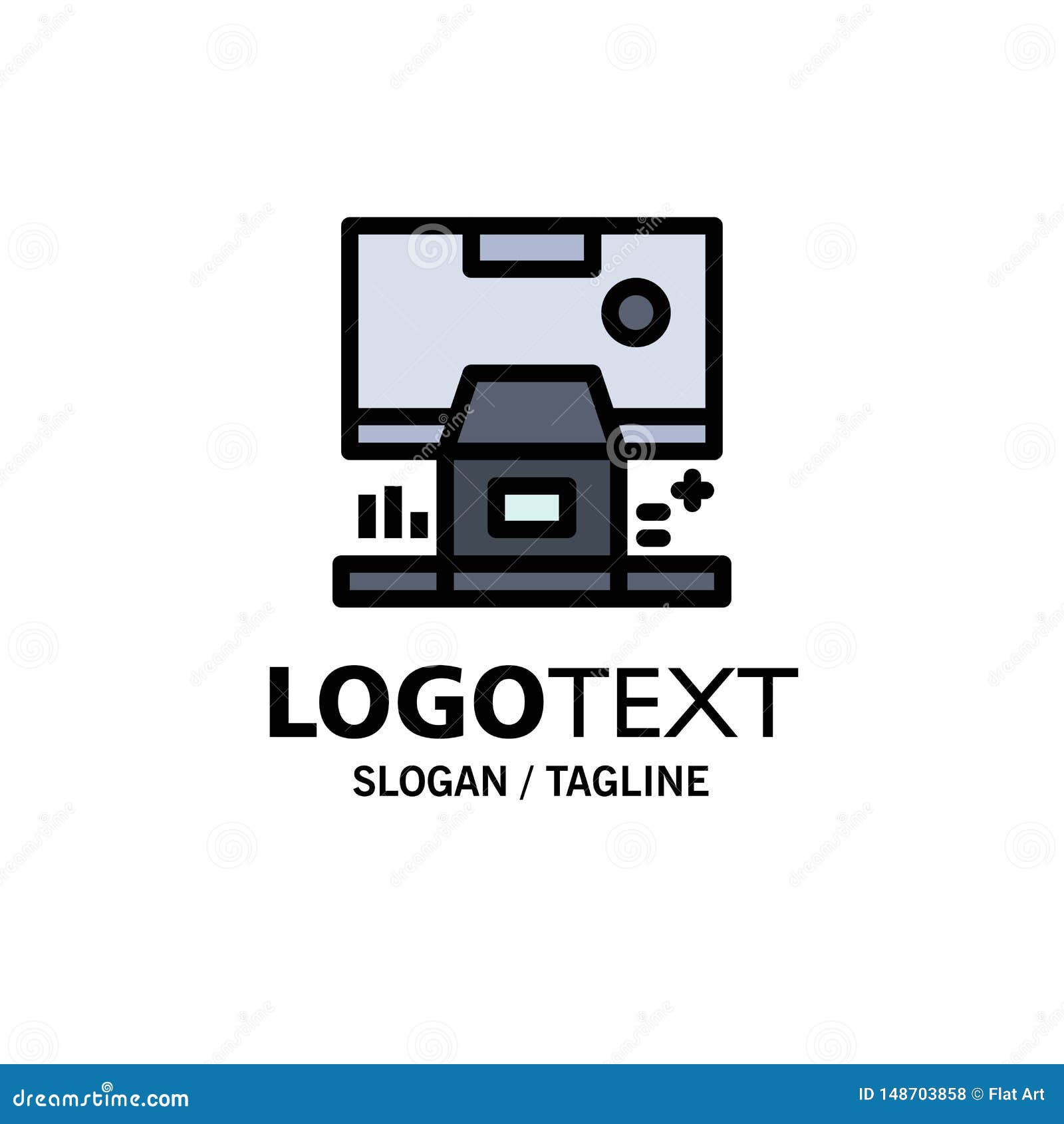 Cabin, Center, Control, Panel, Room Business Logo Template. Flat Color ...