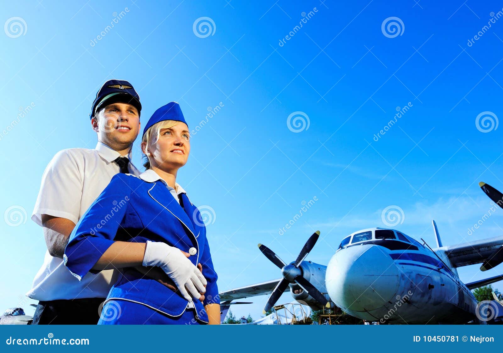 Cabin crew couple stock image. Image of vacation, romantic - 10450781