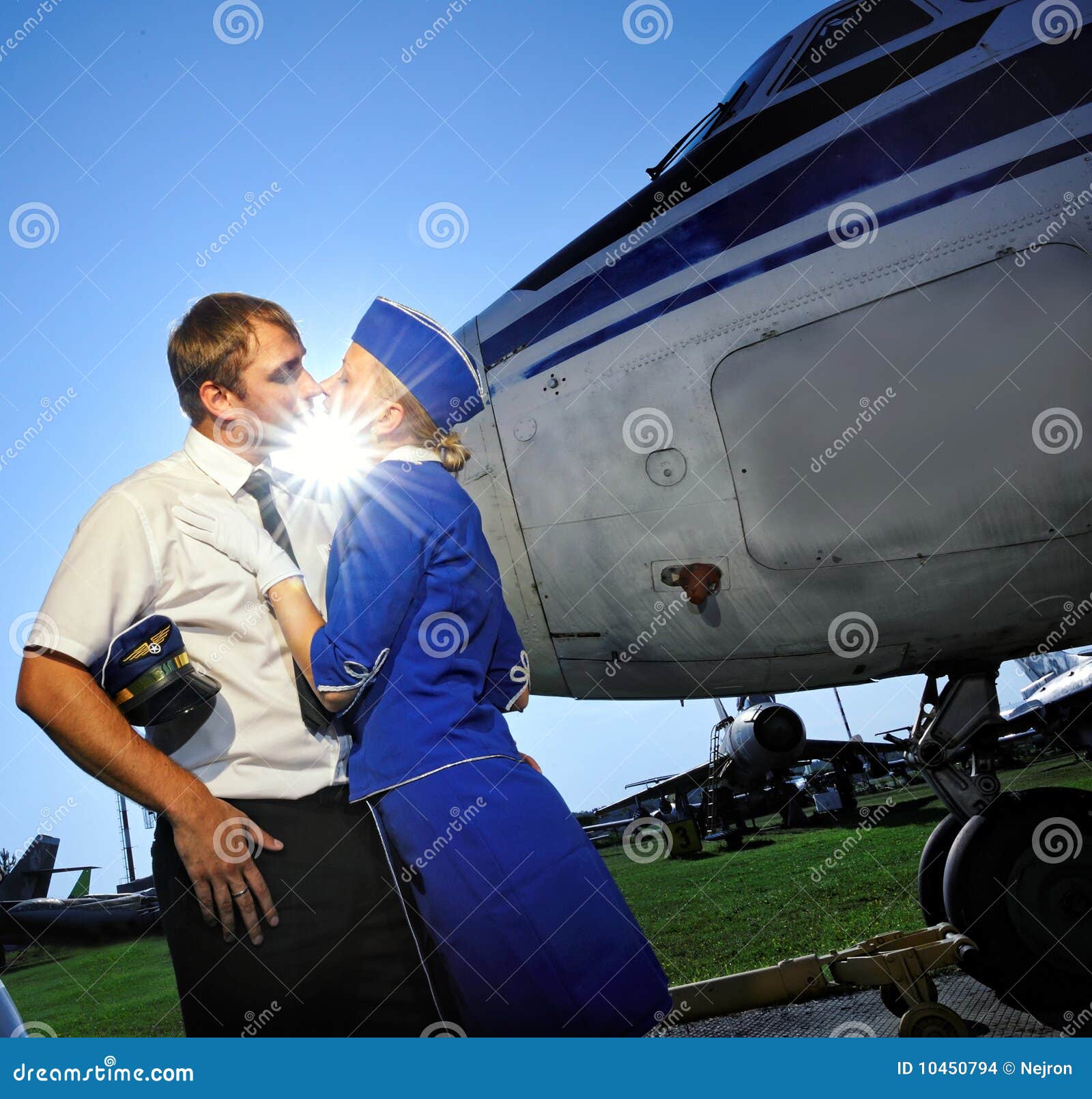 Cabin crew couple stock photo. Image of airport, female - 10450794