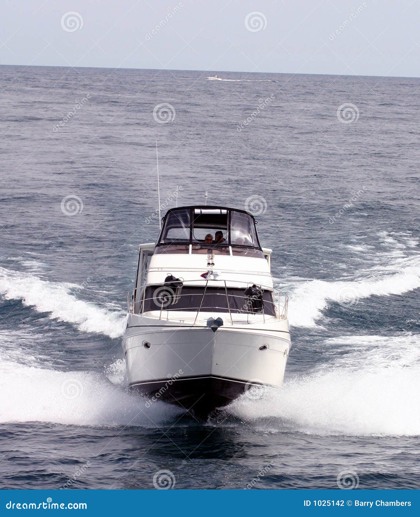 Cabin Cruiser stock photo. Image of aerial, surf, lake - 1025142