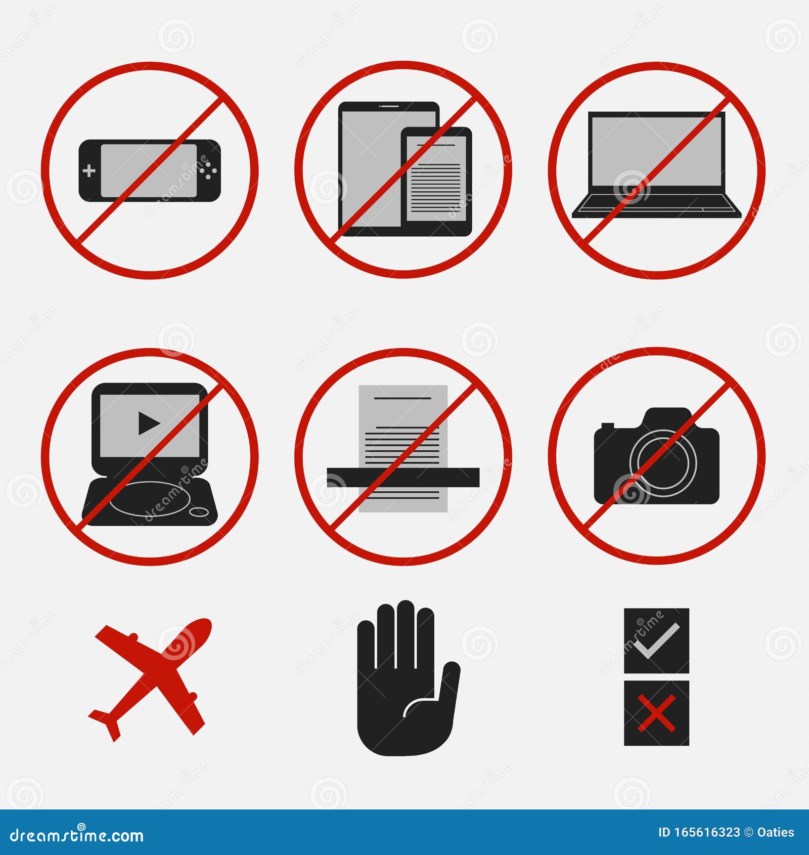 Cabin Device Prohibit Rules Stock Vector - Illustration of allowed ...