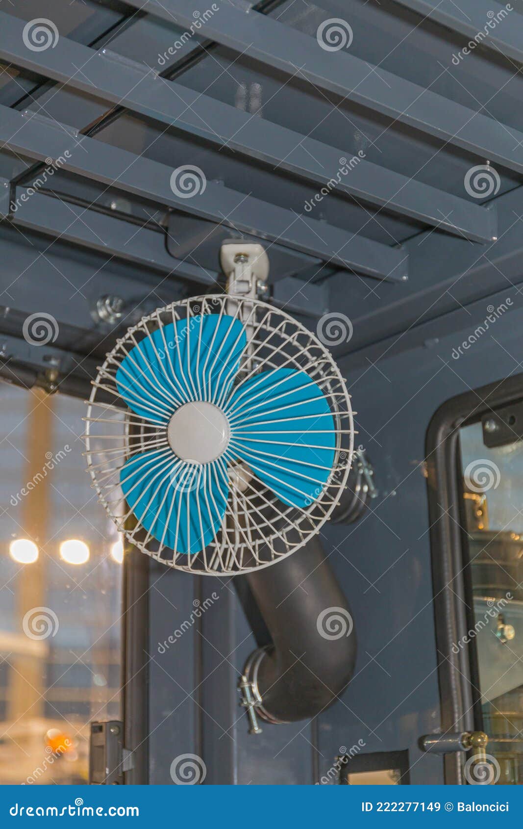 Cabin Electric Fan stock image. Image of device, blue - 222277149