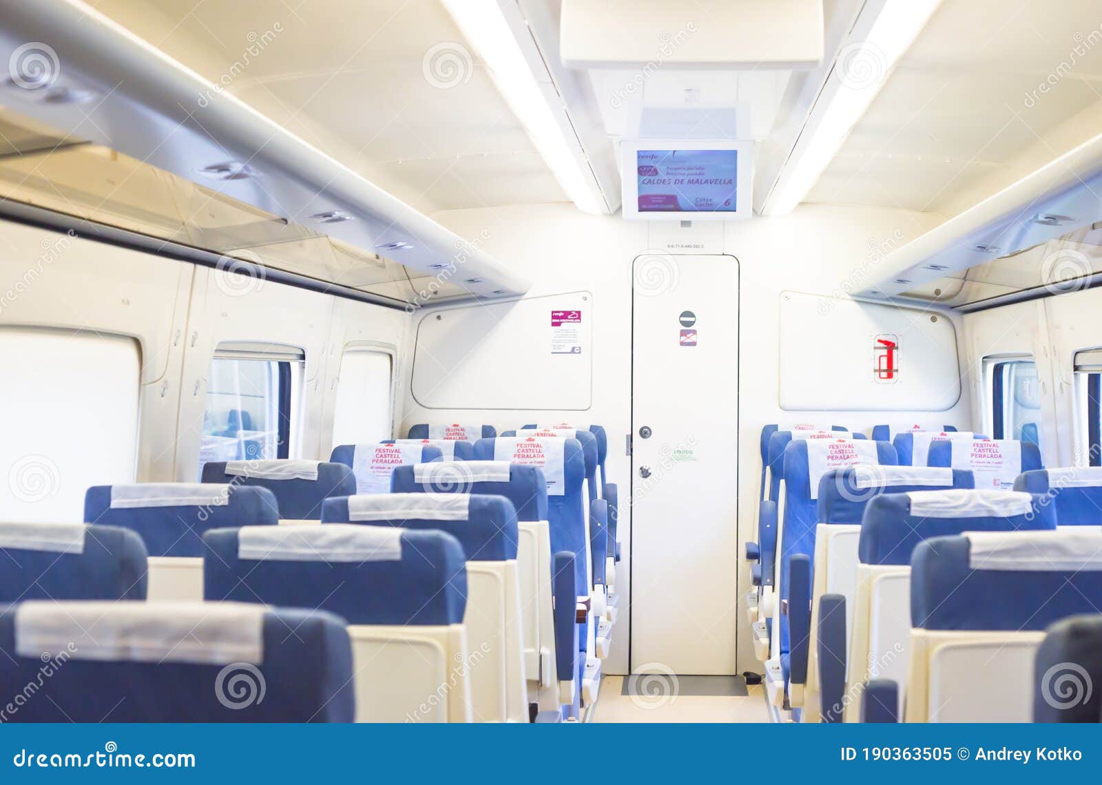 The Cabin of a High-speed Train with Seat Backs Editorial Image - Image ...
