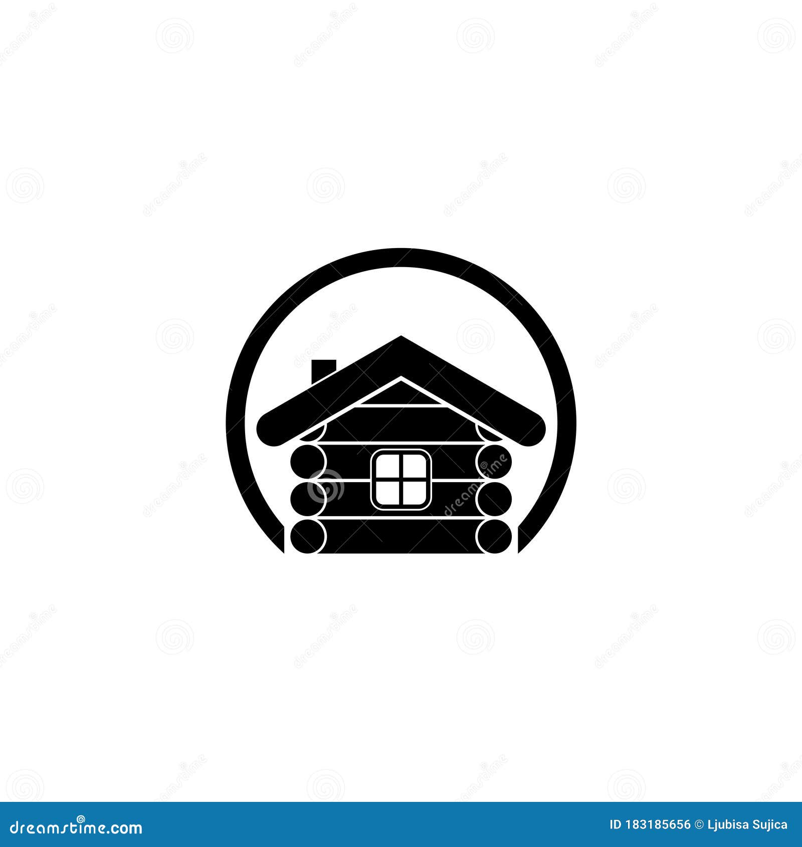 Cabin Icon Vector Isolated On White Background, Cabin Sign , Snowy Cold ...