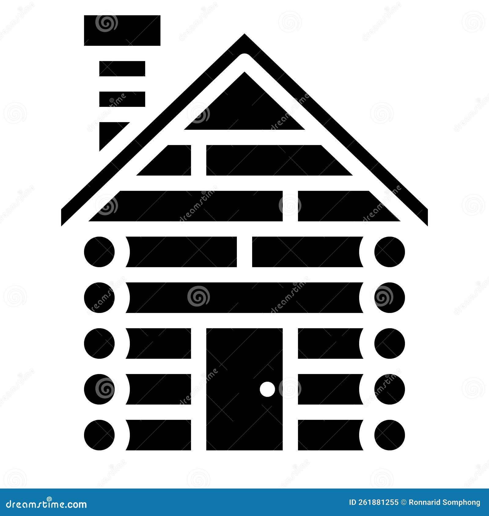 Cabin icon solid vector stock vector. Illustration of house - 261881255