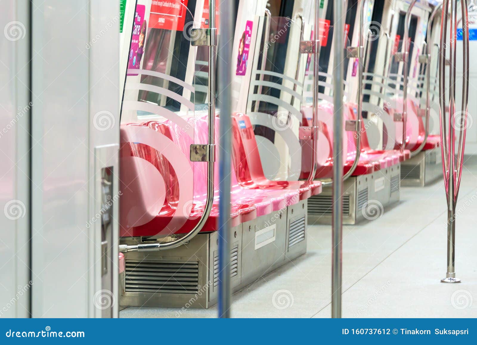 Cabin Interior of MRT Train. the Mass Rapid Transit or MRT Editorial ...