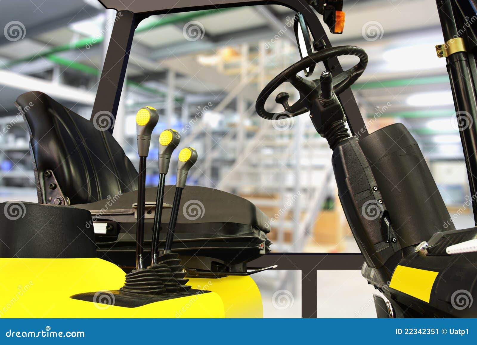 Cabin of a loader stock image. Image of forklift, perspective - 22342351