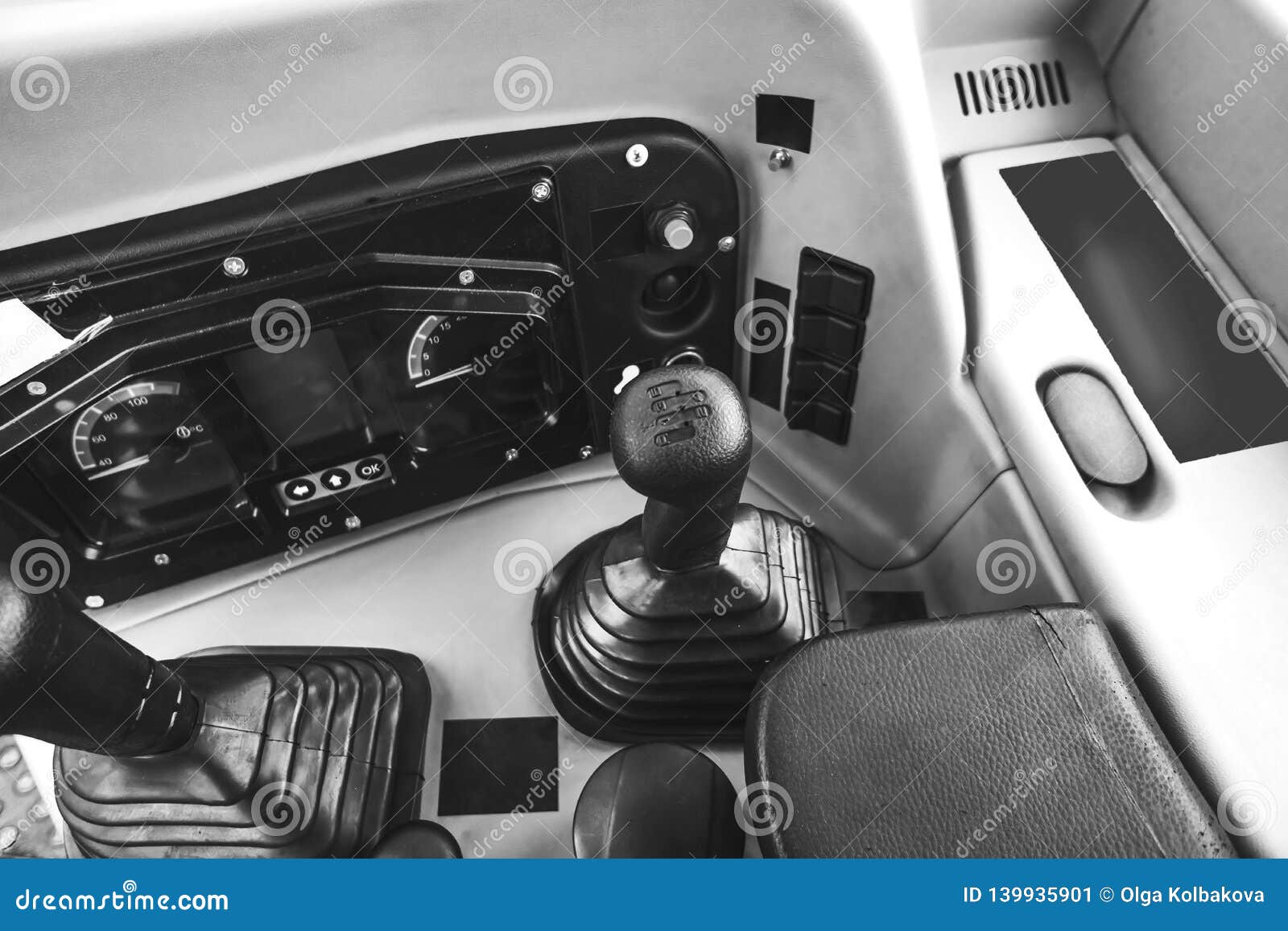 Cabin of the new excavator stock image. Image of excavator - 139935901