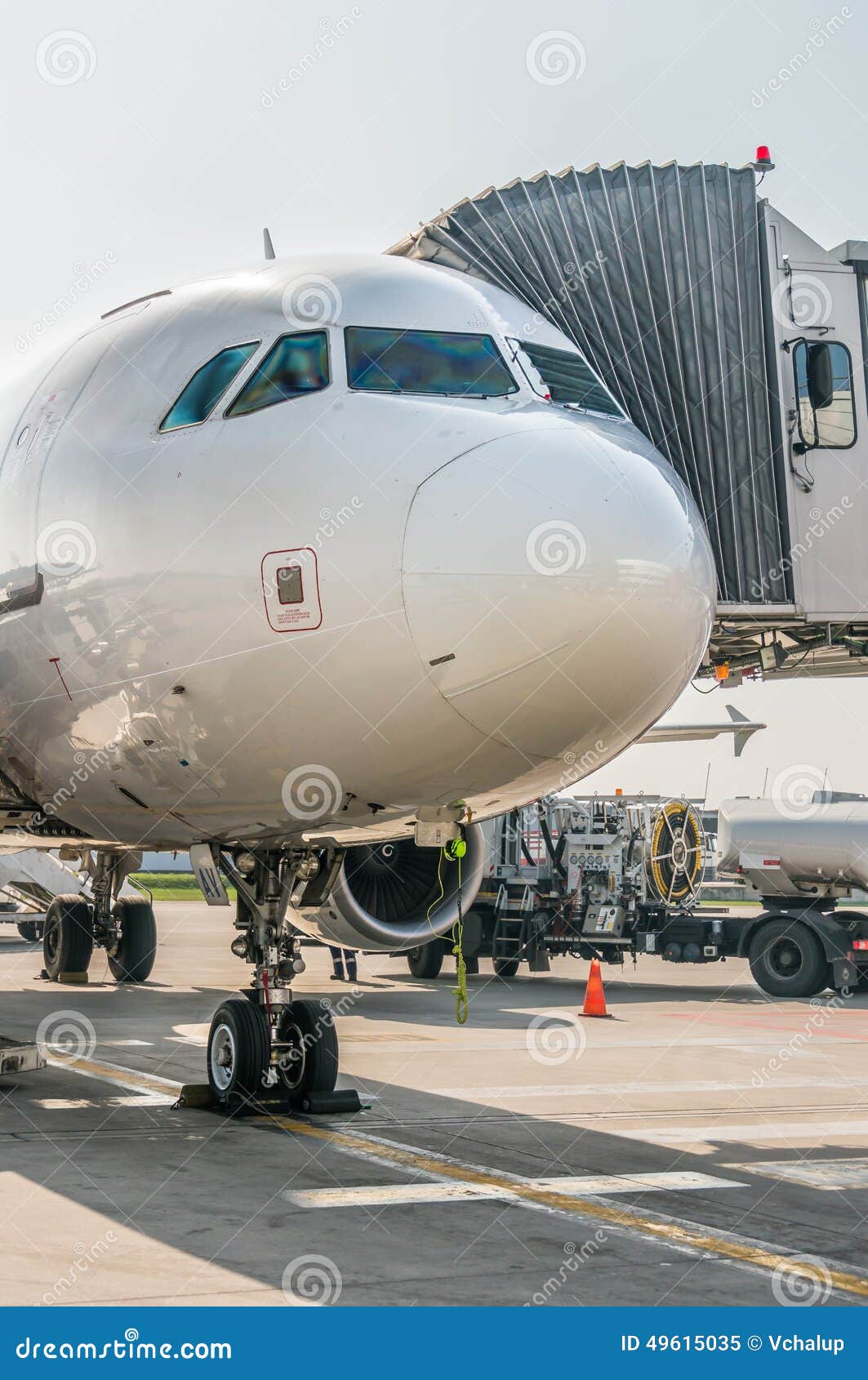Cabin of Plane with Gate Way for Passangers in Air Port Stock Image ...