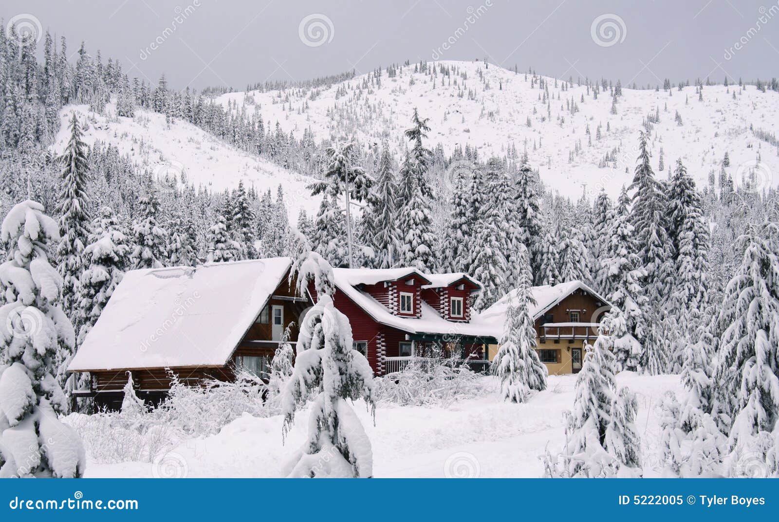 Cabin in the Snow stock image. Image of house, nature - 5222005