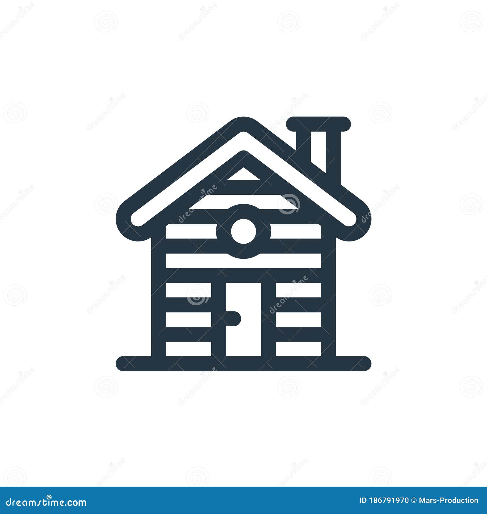 Cabin Vector Icon. Cabin Editable Stroke. Cabin Linear Symbol for Use ...