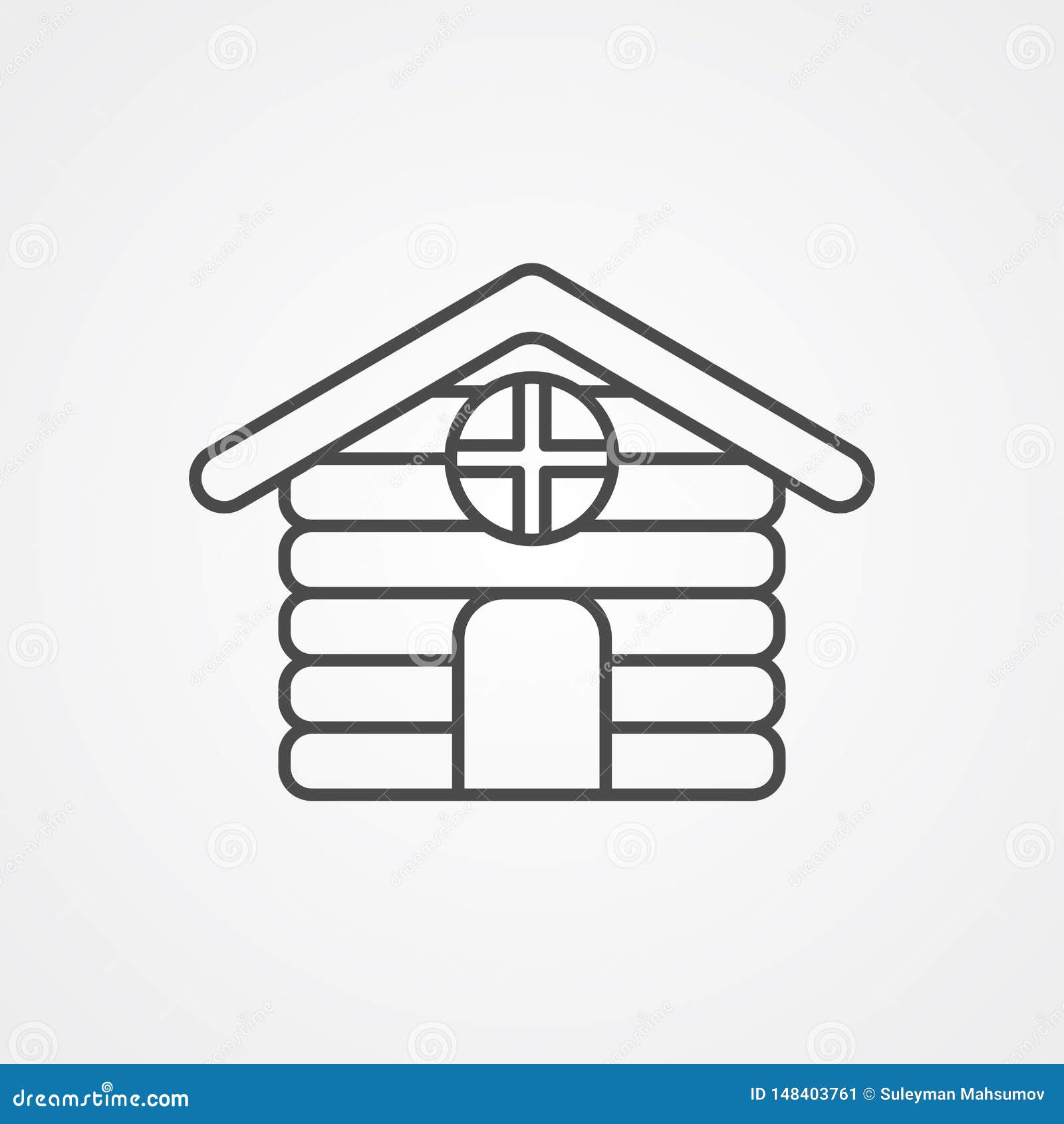 Cabin Vector Icon Sign Symbol Stock Illustration - Illustration of ...