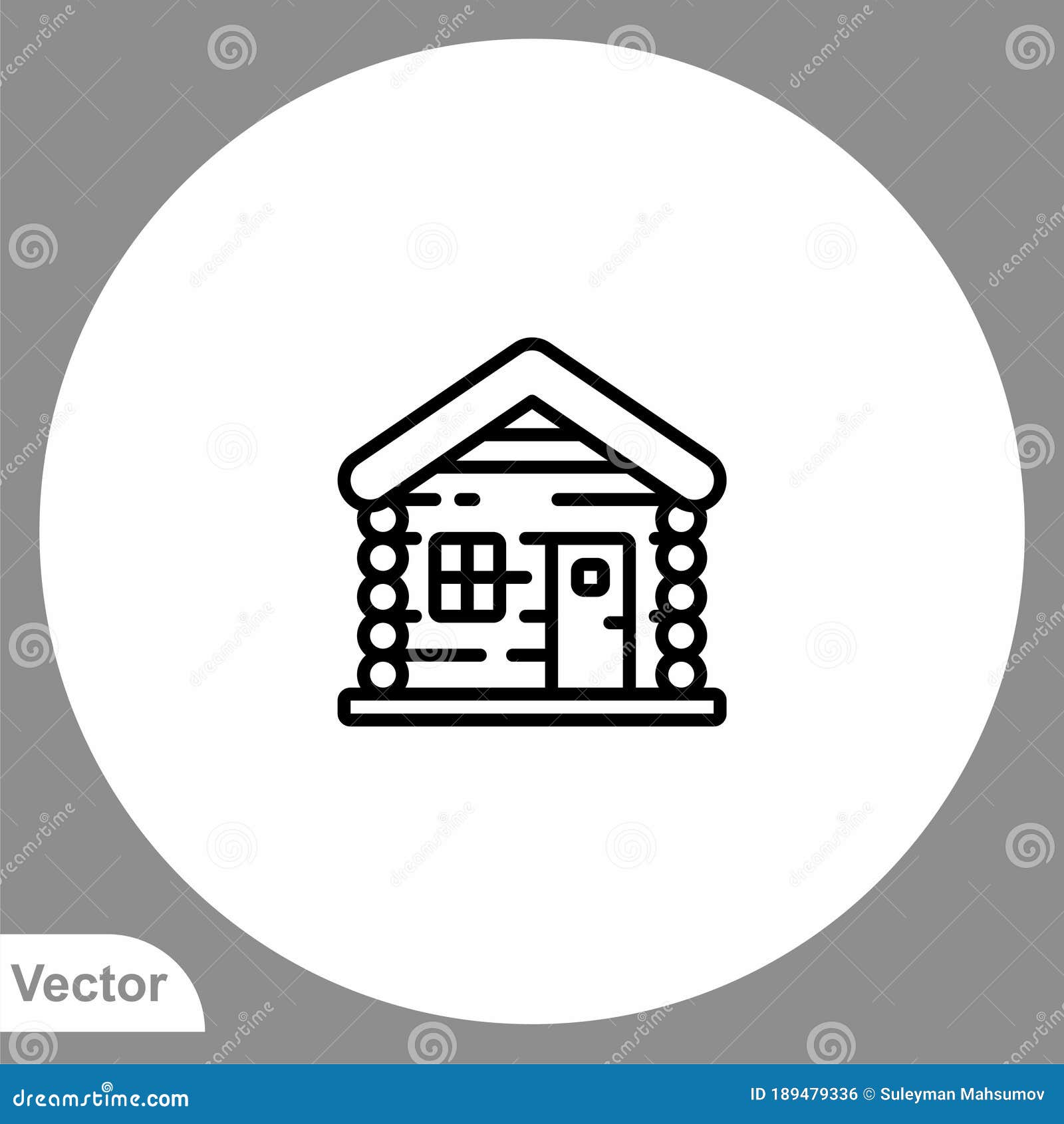Cabin Vector Icon Sign Symbol Stock Vector - Illustration of element ...