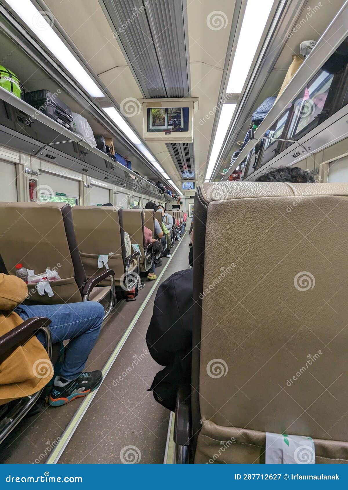 Cabin View of Indonesian Train Editorial Photography - Image of travel ...