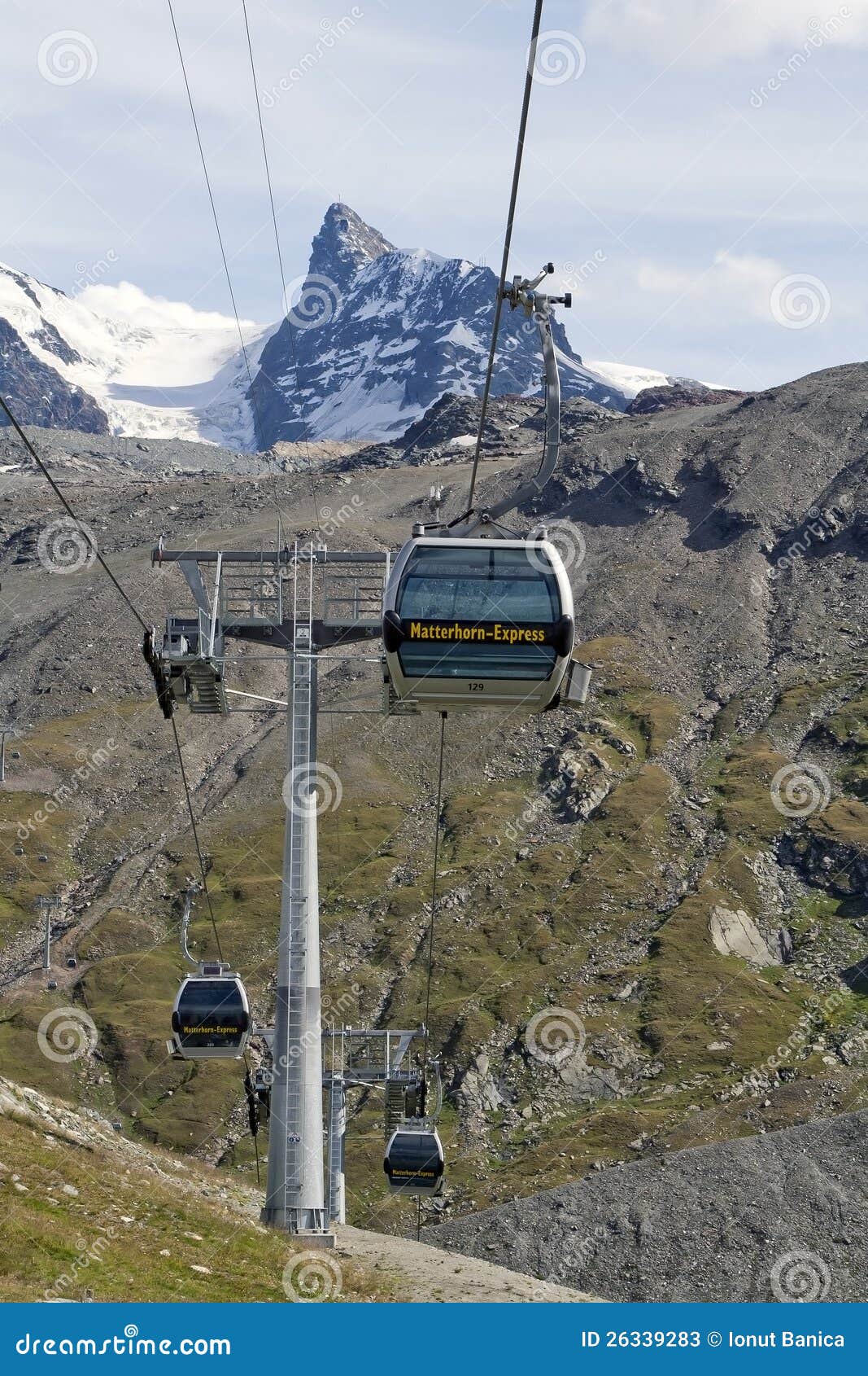 Cabina Di Funivia Espressa Del Matterhorn Immagine Stock - Immagine di ...