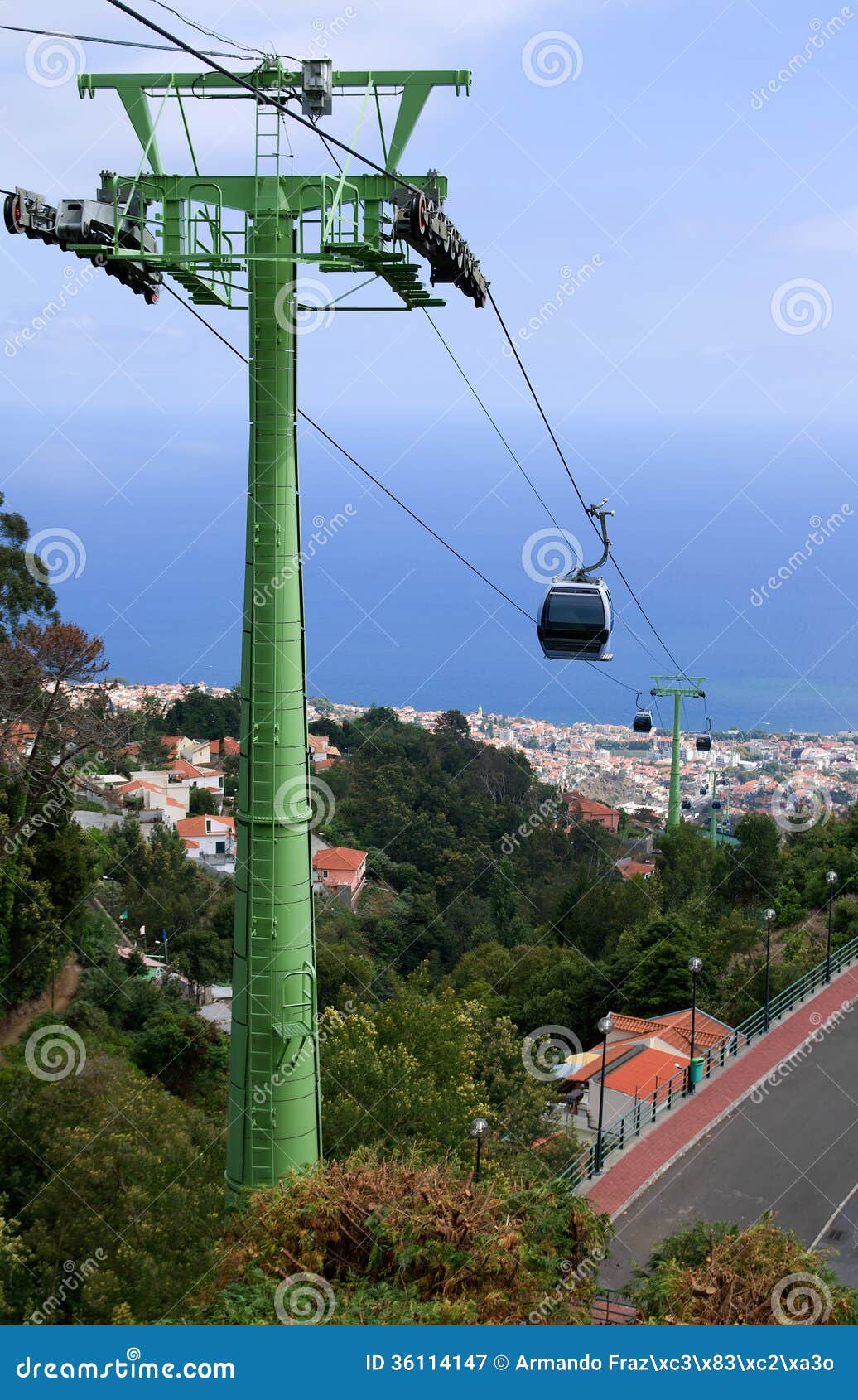 Cabina Di Funivia Sopra Funchal, Madera Immagine Stock - Immagine di ...