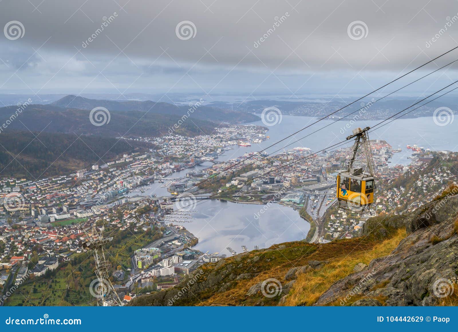 Cabina Di Funivia Di Ulriksbanen a Bergen Immagine Stock Editoriale ...