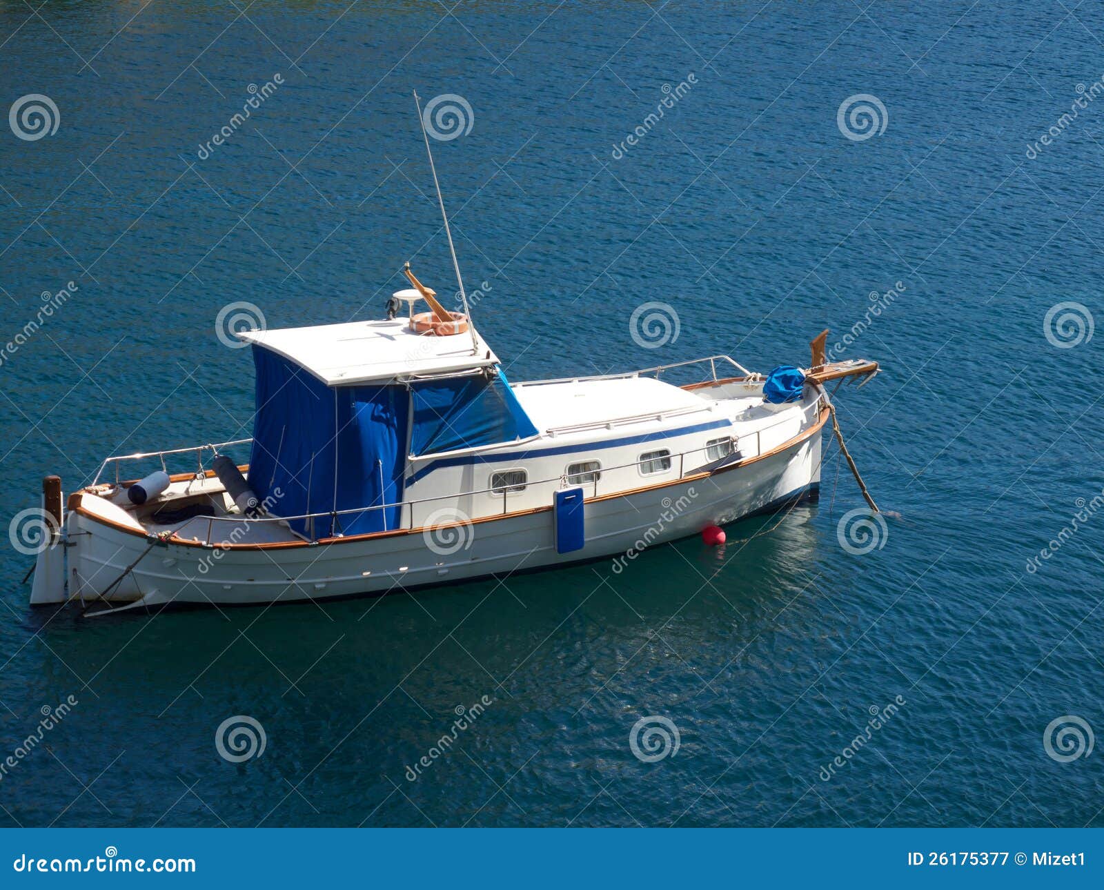 Cabine boat anchoring stock image. Image of nature, marina - 26175377