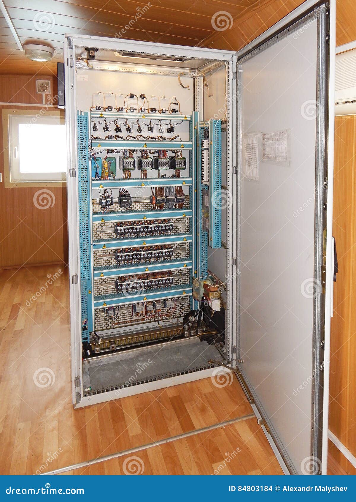 Cabinet automation. stock photo. Image of switch, electricity - 84803184