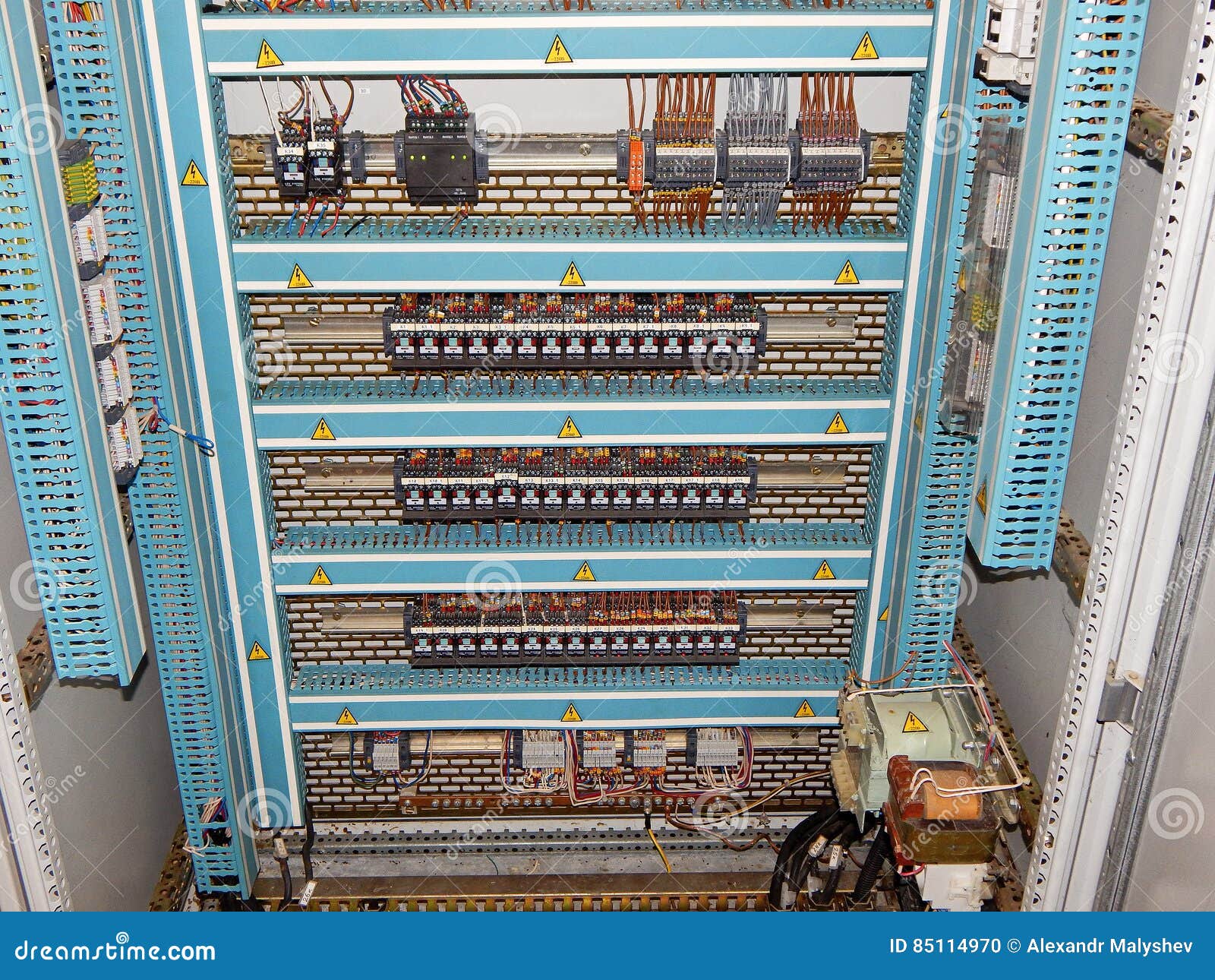 Cabinet automation. stock photo. Image of electrical - 85114970
