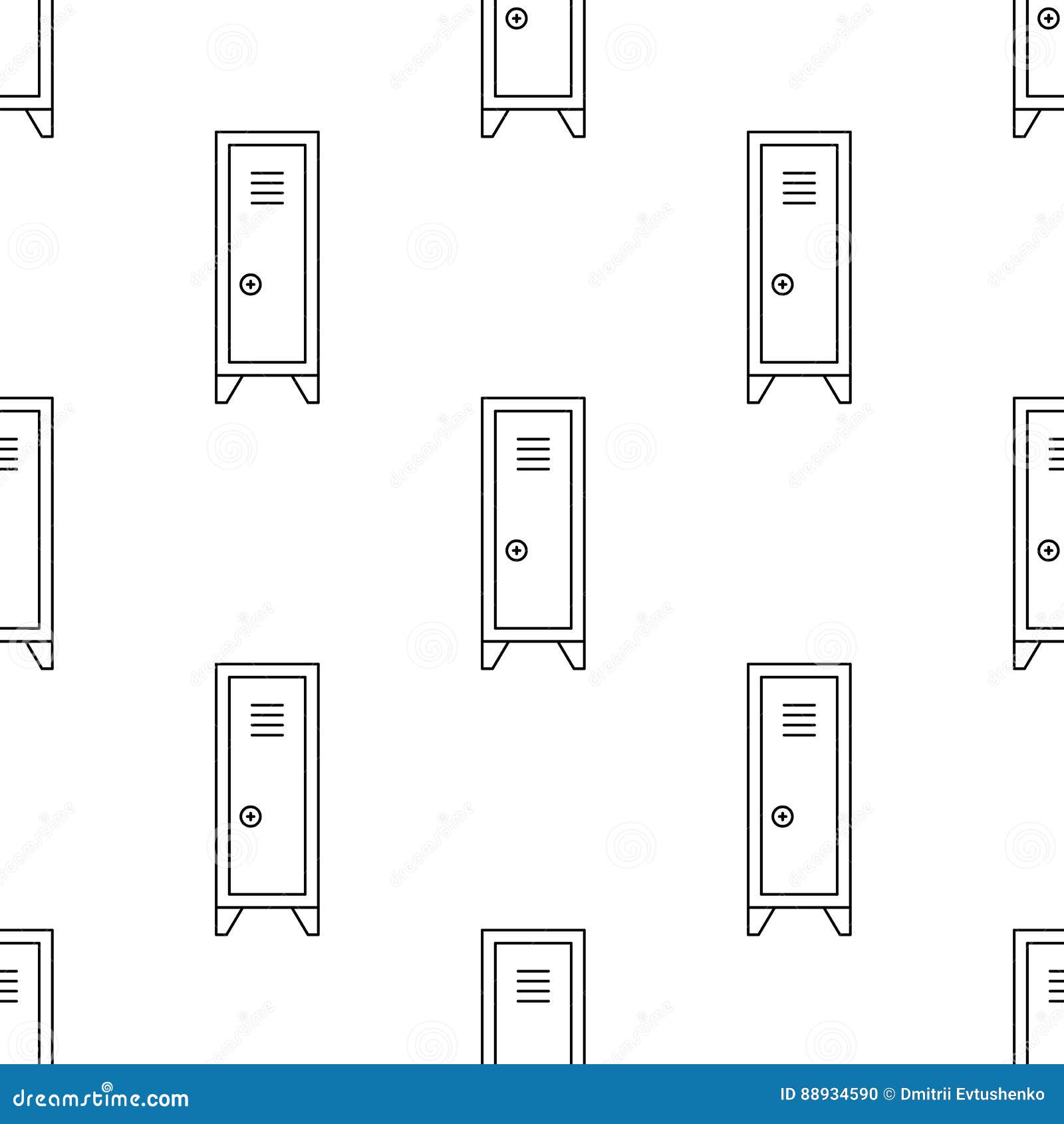 Cabinet for locker rooms stock vector. Illustration of empty - 88934590
