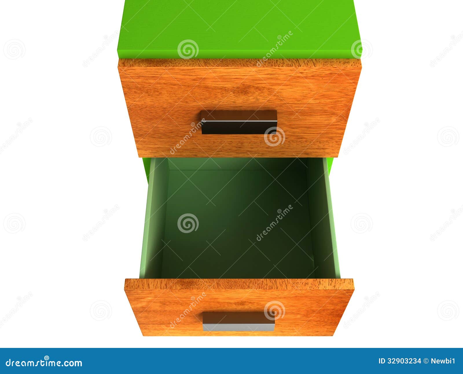 Cabinet with open drawer stock illustration. Illustration of cabinet ...