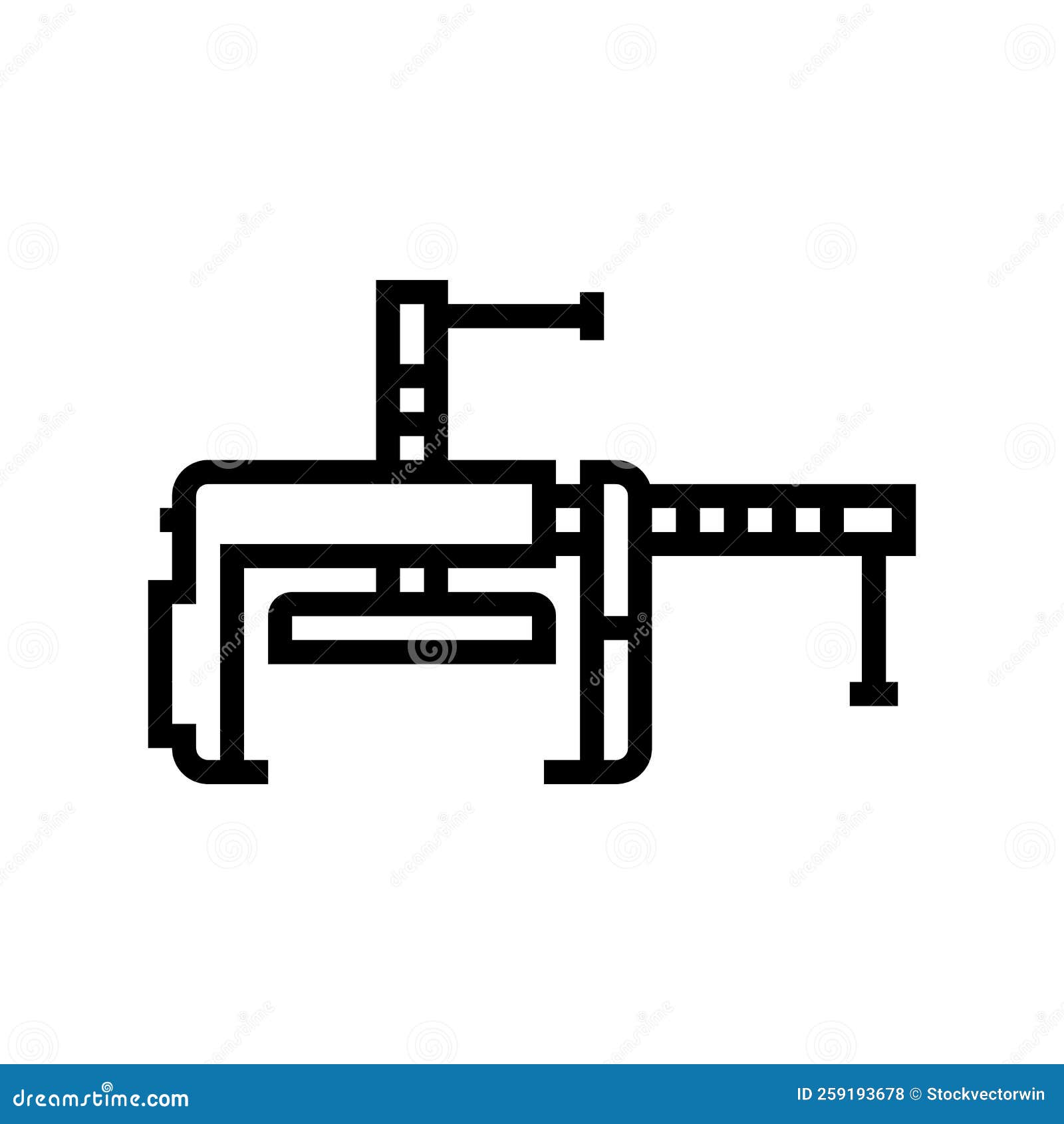 Cabinetry Clamp Line Icon Vector Illustration Stock Illustration ... Cabinetry Clamp Line Icon Vector Illustration Stock Illustration ...