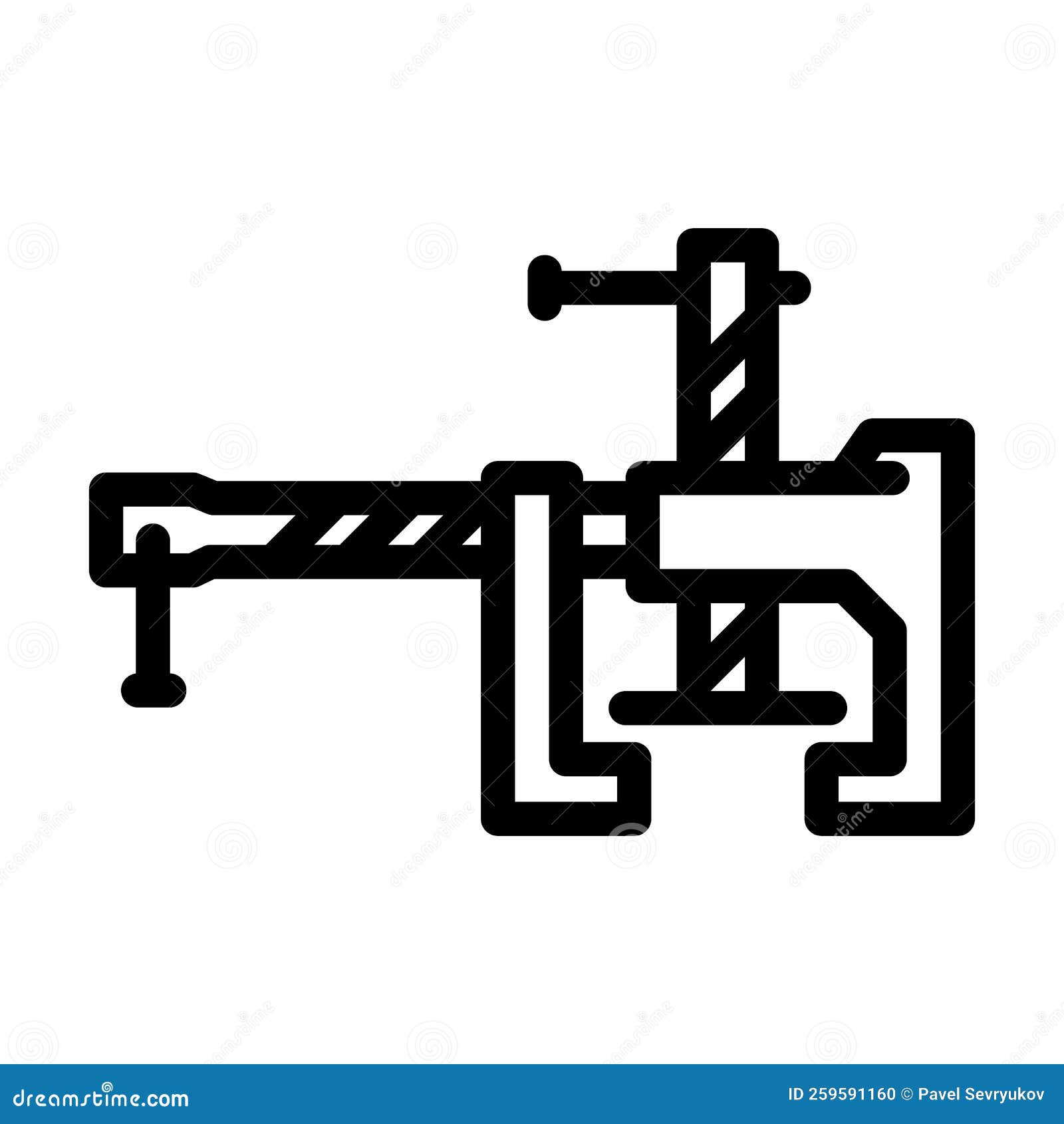 Cabinetry Clamp Line Icon Vector Illustration Stock Vector ... Cabinetry Clamp Line Icon Vector Illustration Stock Vector ...