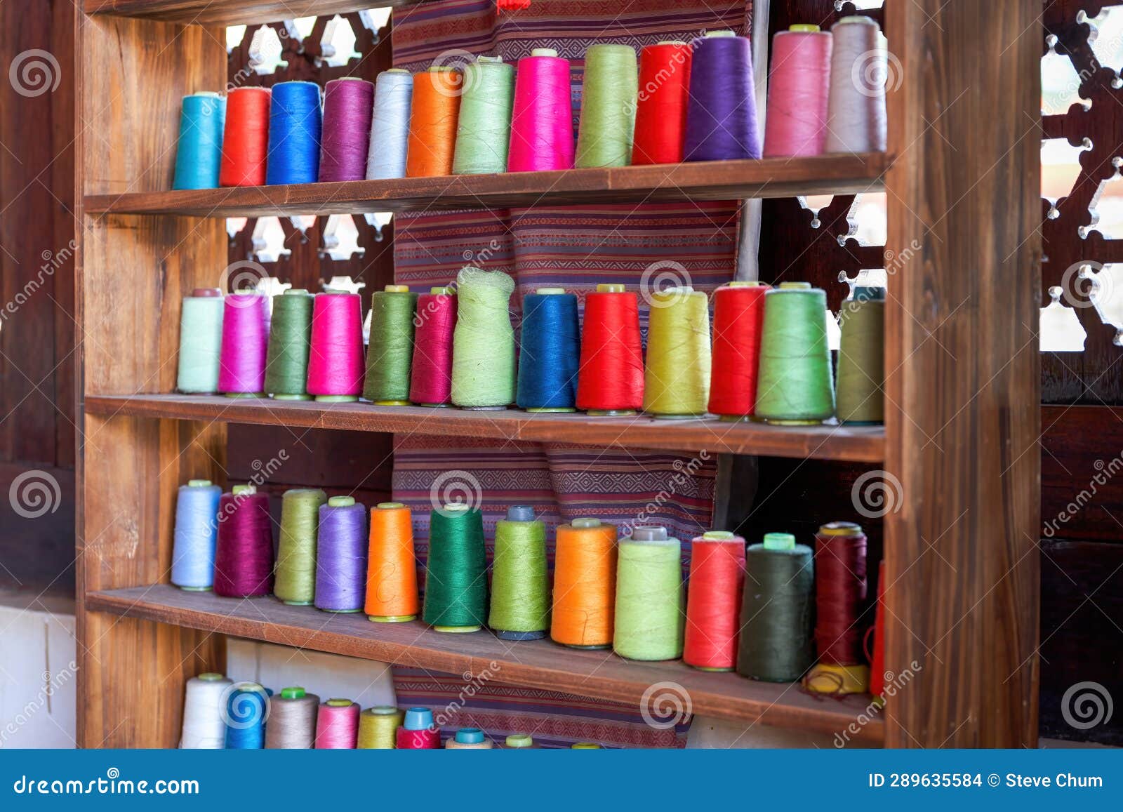 The Cabinets of the Chinese Tailor Shop are Filled with Cotton Thread ...