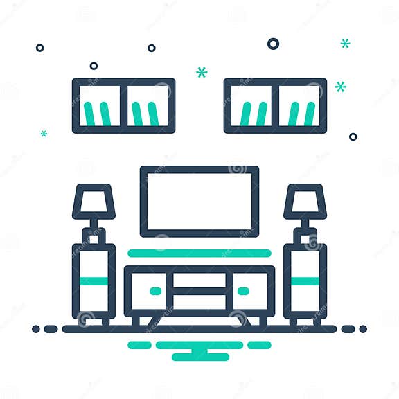 Mix Icon for Cabinets, Cupboard and Rack Stock Vector - Illustration of ...