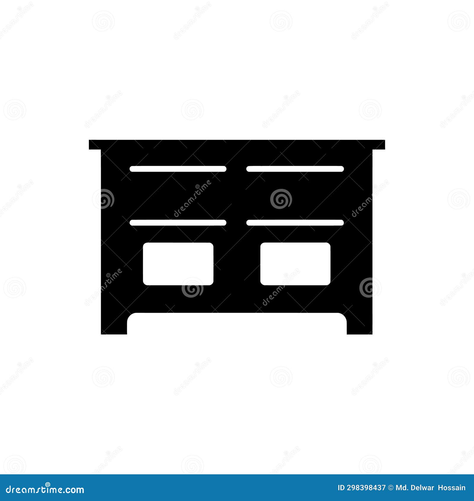 Cabinets icon stock vector. Illustration of storage - 298398437