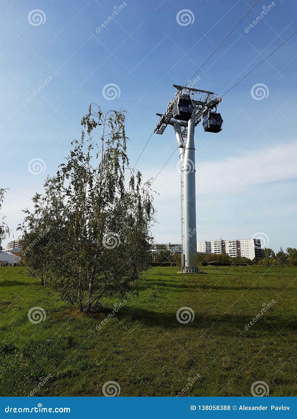Cableway, Column With A Wire And Gears Royalty-Free Stock Image ...