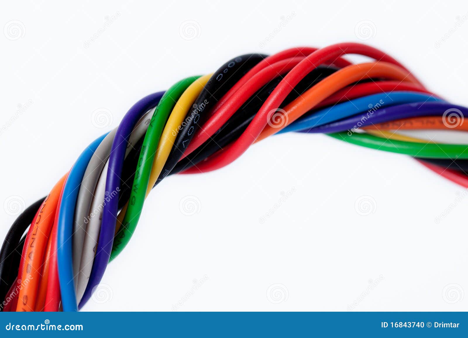 Cable foto de archivo. Imagen de aislado, multicolor - 16843740