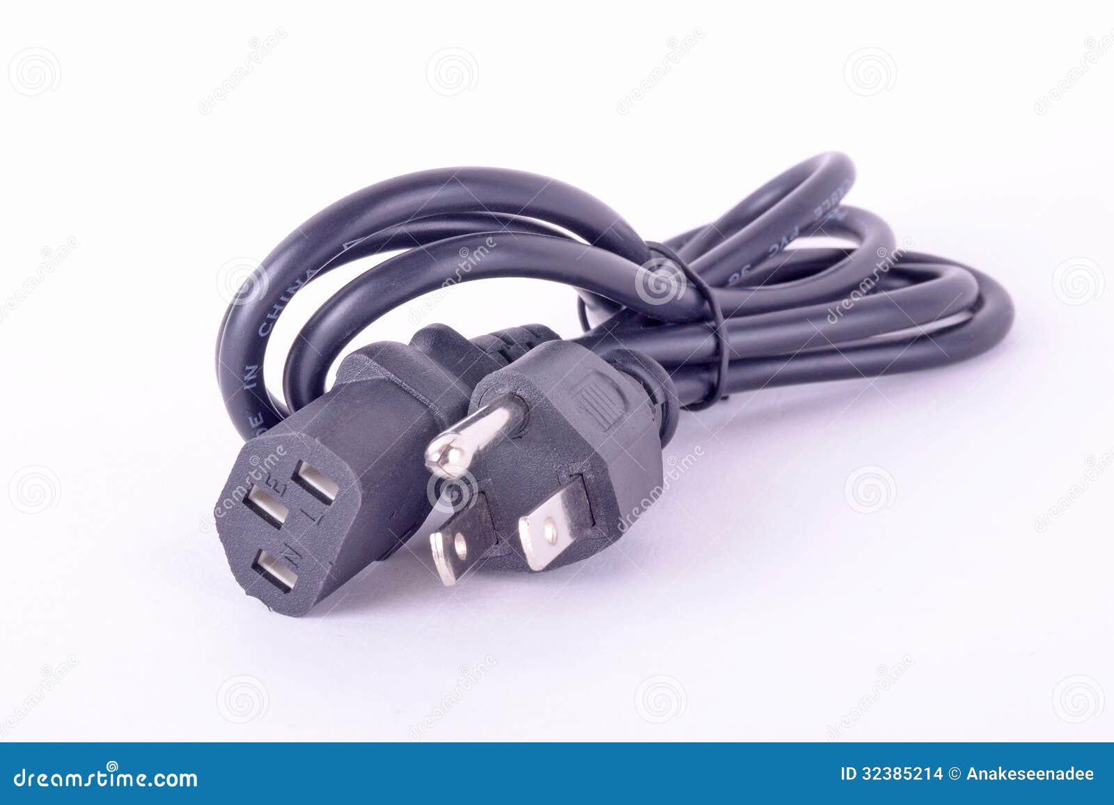 Cable ac for computer stock photo. Image of electrician - 32385214