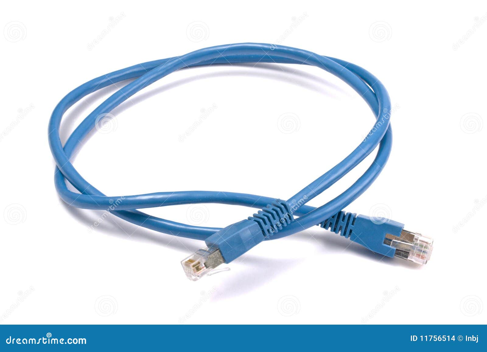 Cable azul de la red foto de archivo. Imagen de primer - 11756514