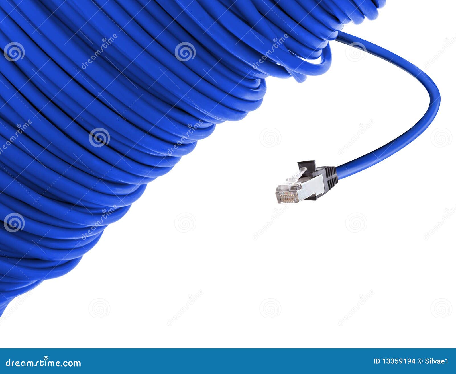 Cable azul de la red foto de archivo. Imagen de conectado - 13359194