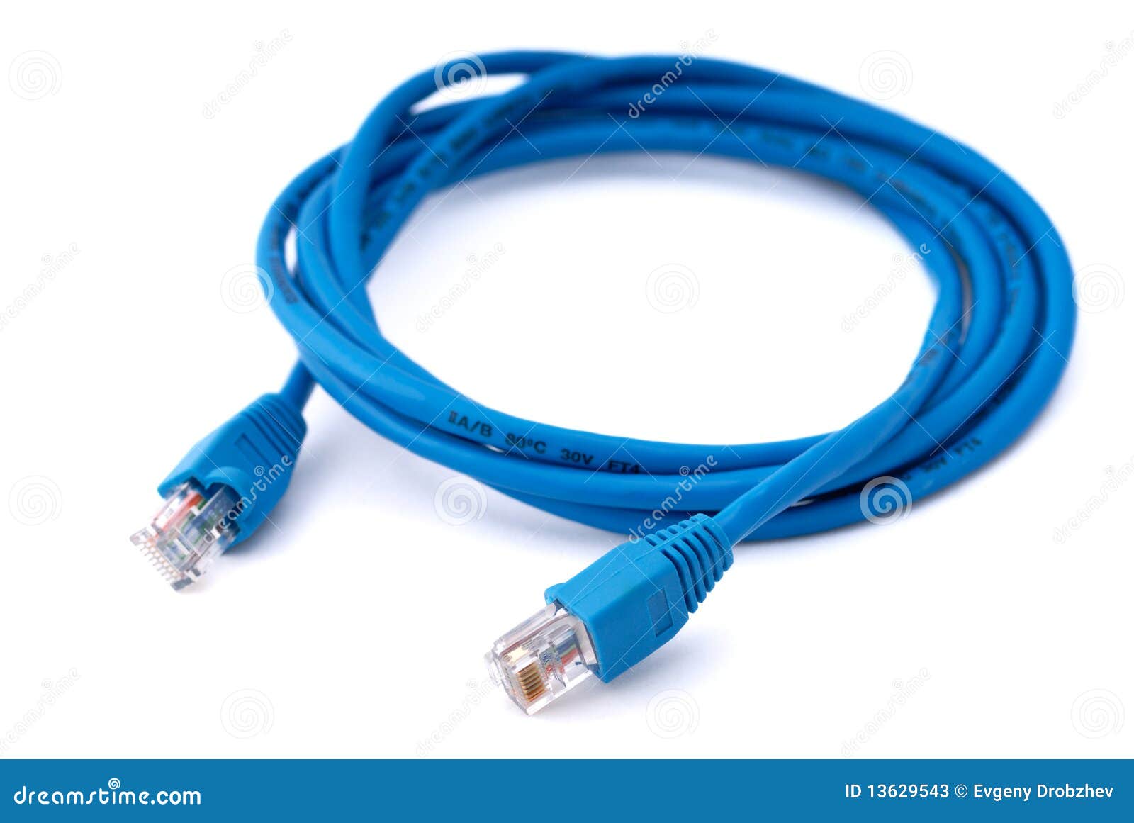 Cable azul de la red imagen de archivo. Imagen de color - 13629543