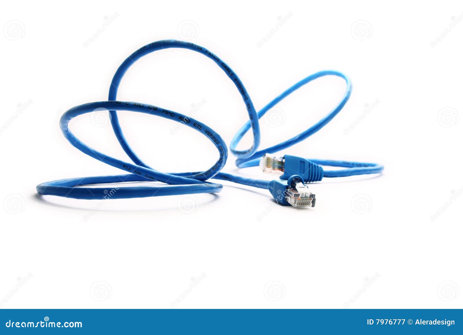 Cable azul de la red imagen de archivo. Imagen de conecte - 7976777