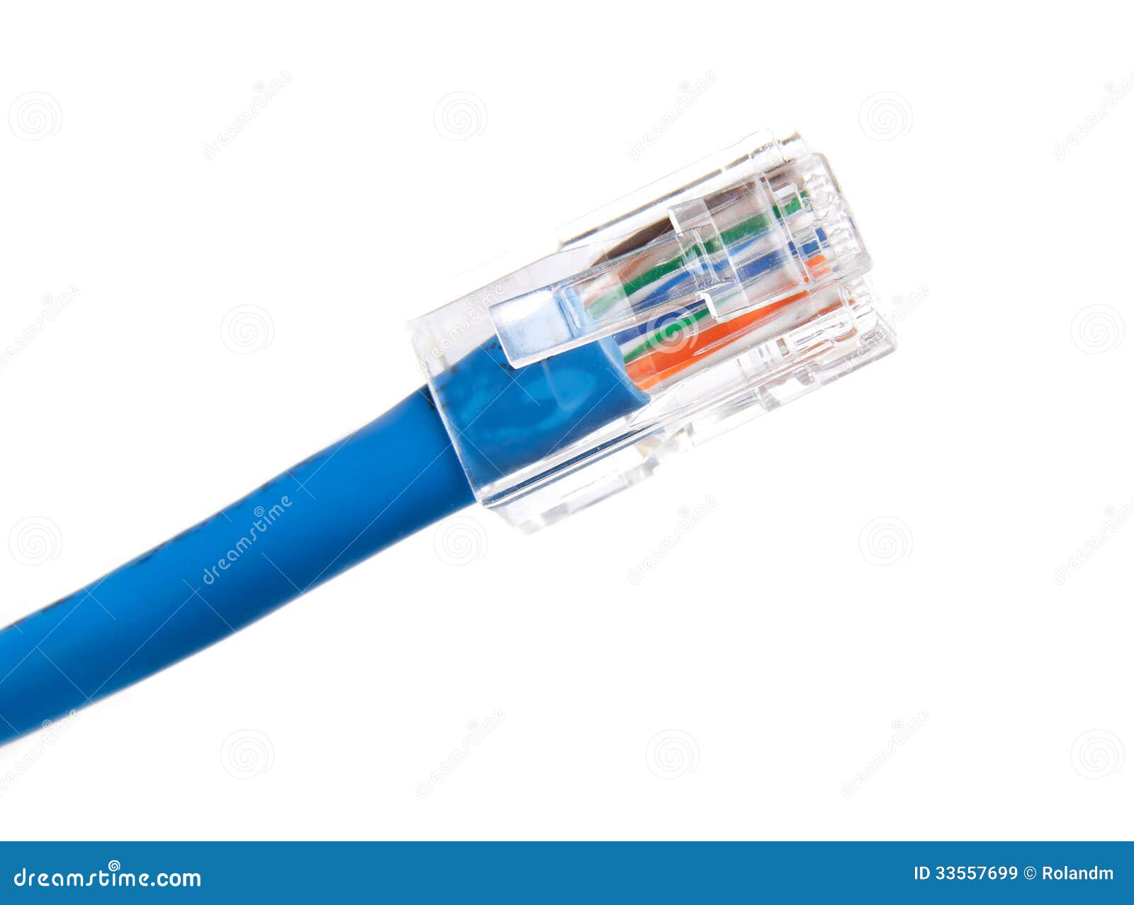 Cable azul del ordenador imagen de archivo. Imagen de azul - 33557699