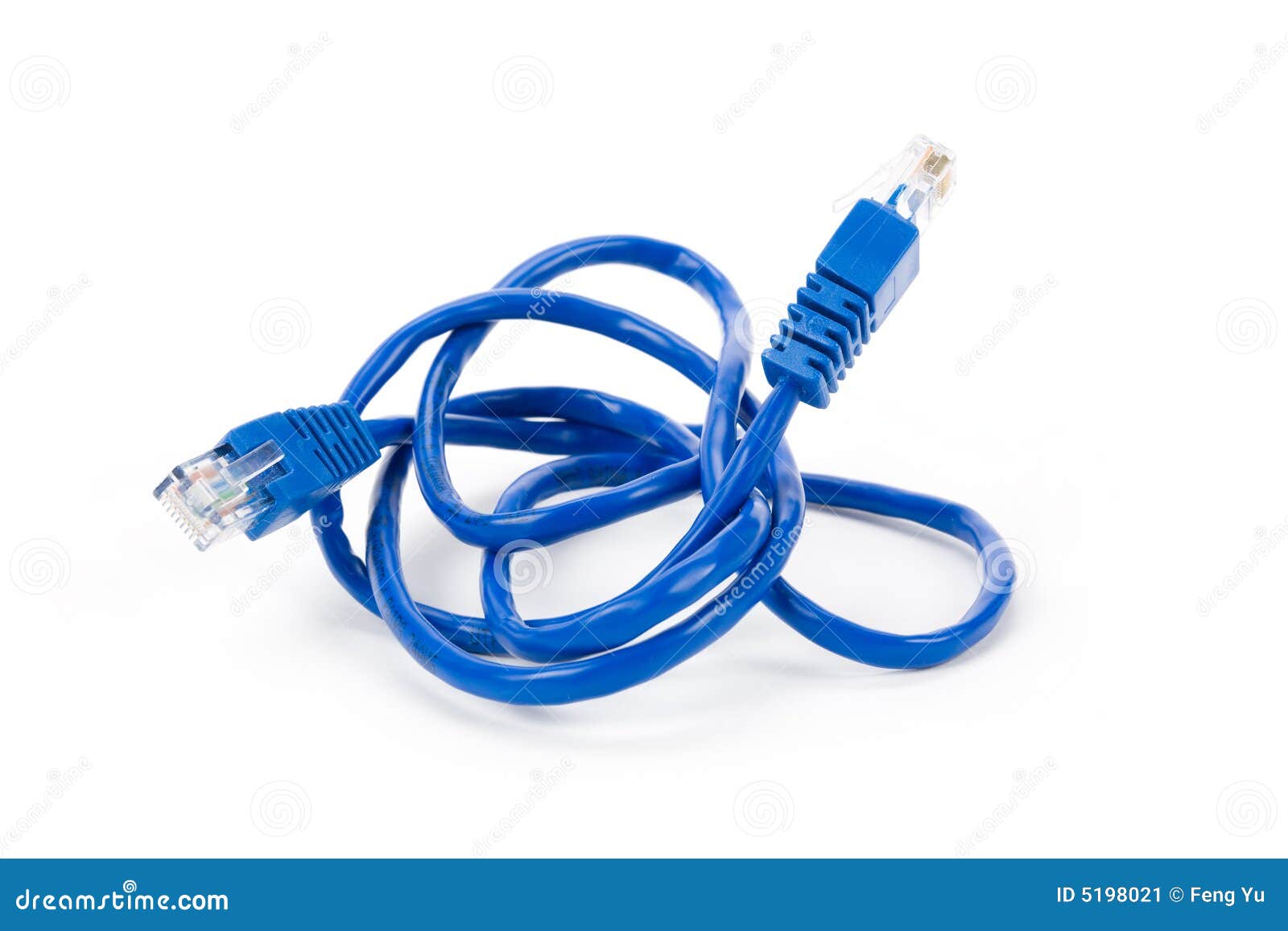 Cable azul del ordenador imagen de archivo. Imagen de problemas - 5198021