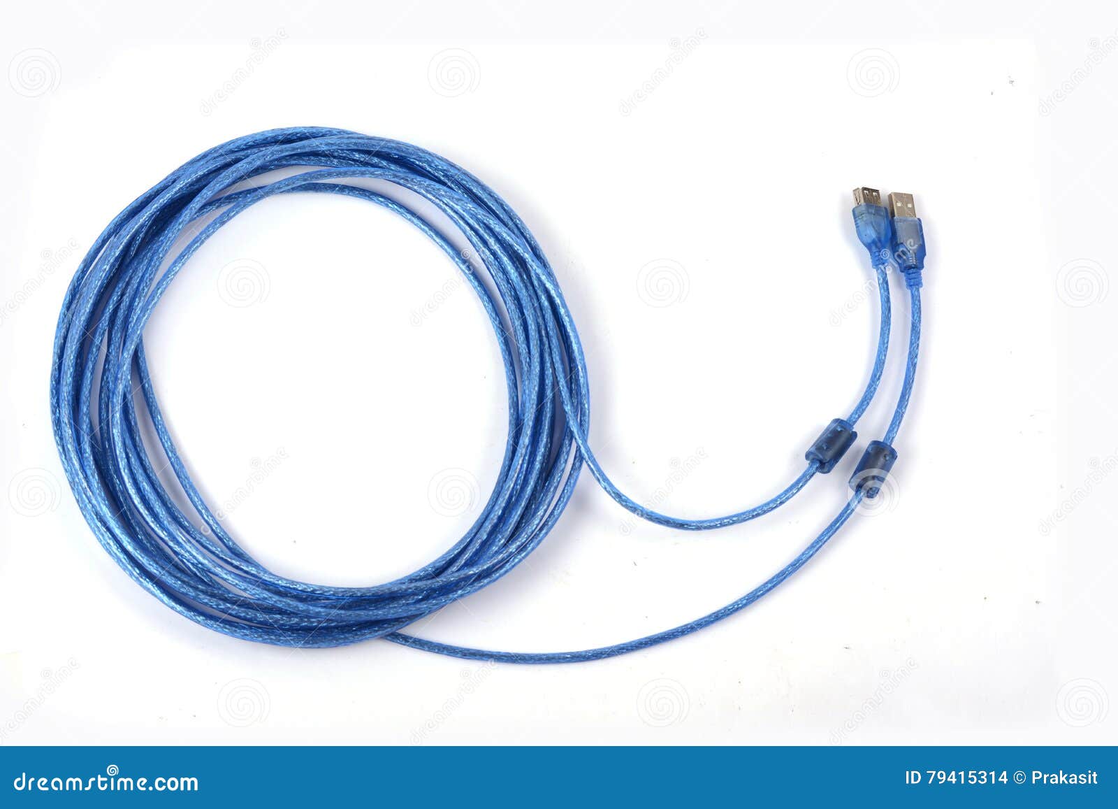 Cable azul del usb foto de archivo. Imagen de cuerda - 79415314